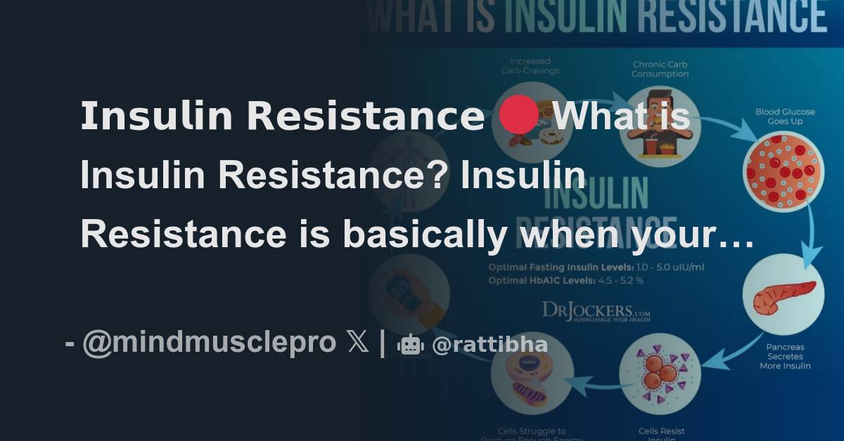 𝗜𝗻𝘀𝘂𝗹𝗶𝗻 𝗥𝗲𝘀𝗶𝘀𝘁𝗮𝗻𝗰𝗲 🔴 What is Insulin Resistance? Insulin Resistance is basically when your cells ...