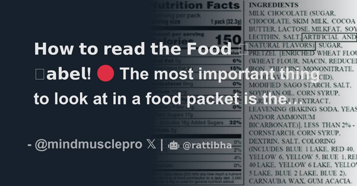 𝗛𝗼𝘄 𝘁𝗼 𝗿𝗲𝗮𝗱 𝘁𝗵𝗲 𝗙𝗼𝗼𝗱 𝗟𝗮𝗯𝗲𝗹! 🔴 The most important thing to look at in a ...