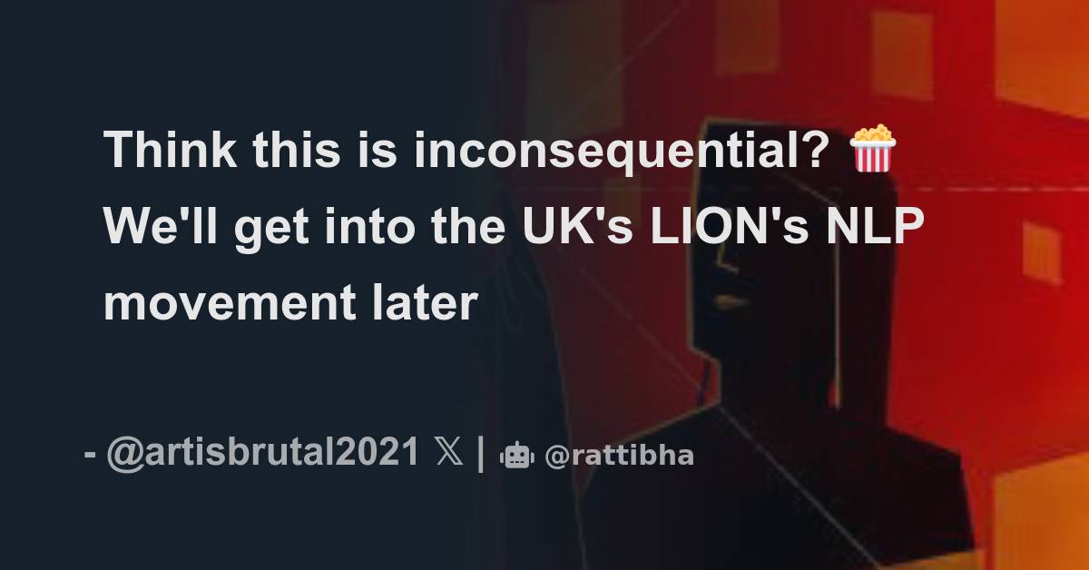 Think this is inconsequential? 🍿 - Thread from artisbrutal2021 ...