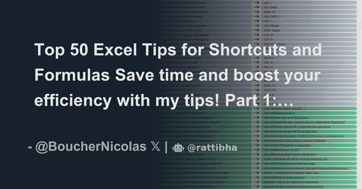 Top 50 Excel Tips For Shortcuts And Formulas Save Time And Boost Your