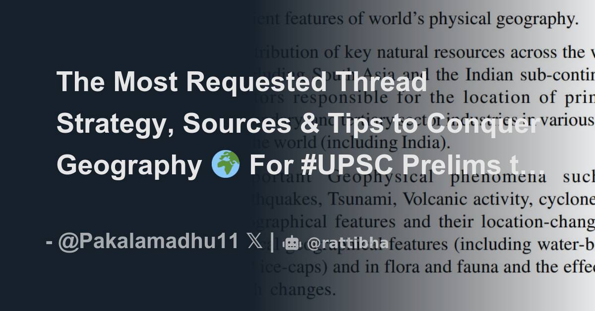 The Most Requested Thread Strategy, Sources & Tips to Conquer Geography ...