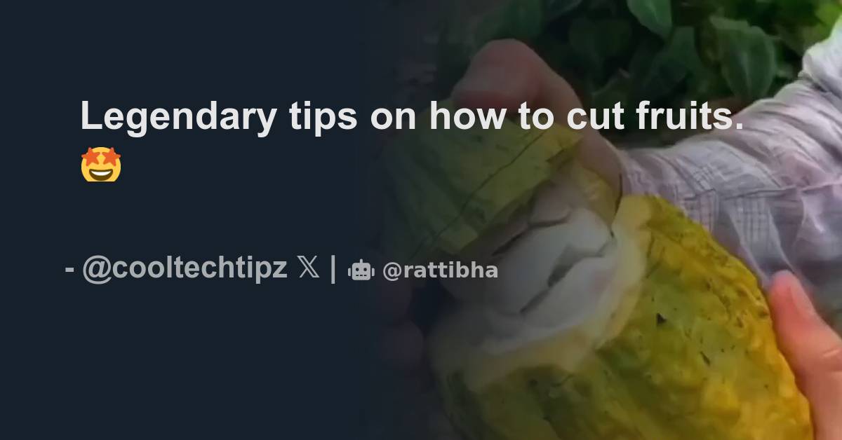 Legendary tips on how to cut fruits.🤩 - Thread from Learn Something ...