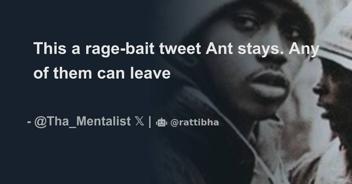 This a rage-bait tweet - Thread from Mr MatchMaker @Tha_Mentalist ...