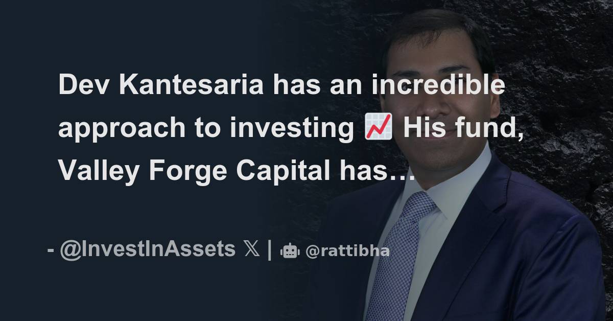 Dev Kantesaria has an incredible approach to investing 📈 His fund ...