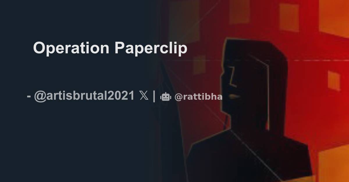 Operation Paperclip - Thread from artisbrutal2021 @artisbrutal2021 ...