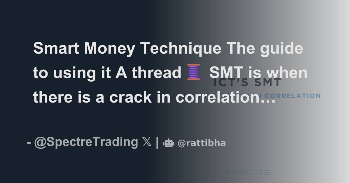 Smart Money Technique The guide to using it A thread 🧵 - Thread from ...
