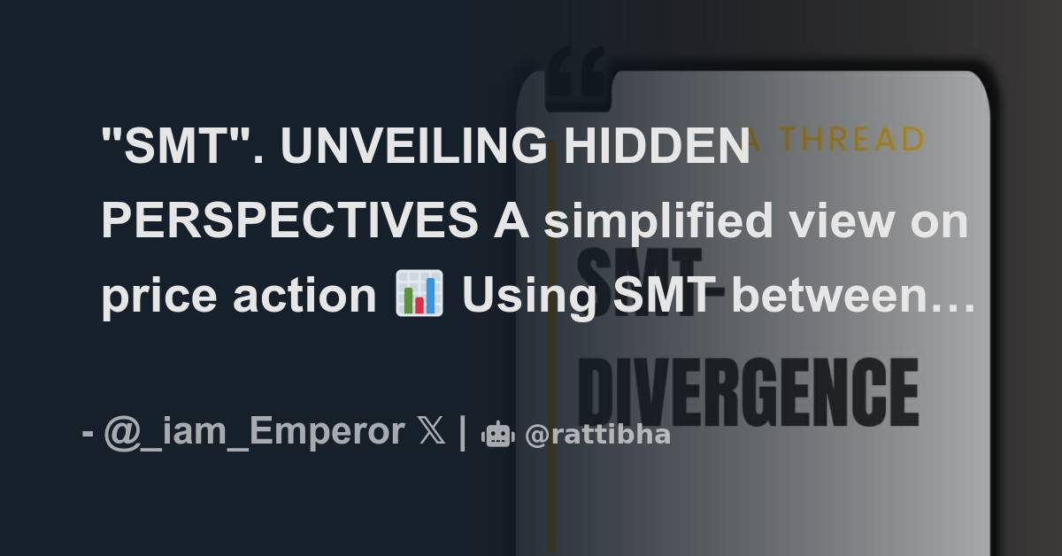 "SMT". UNVEILING HIDDEN PERSPECTIVES A simplified view on price action ...