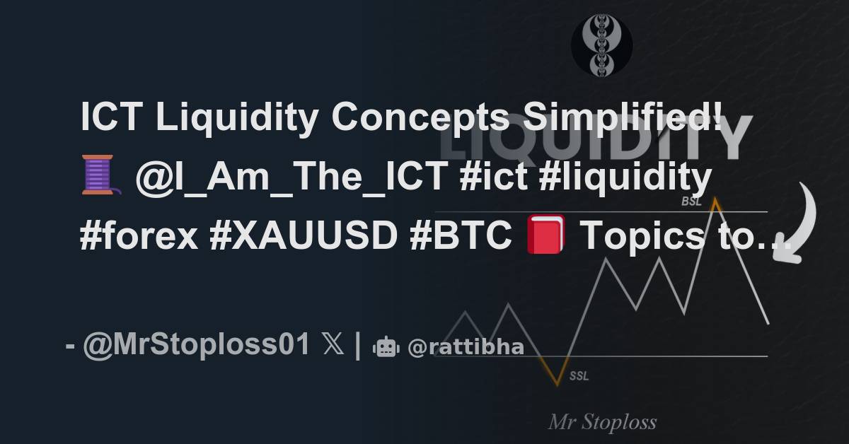 ICT Liquidity Concepts Simplified! 🧵 @I_Am_The_ICT #ict #liquidity # ...