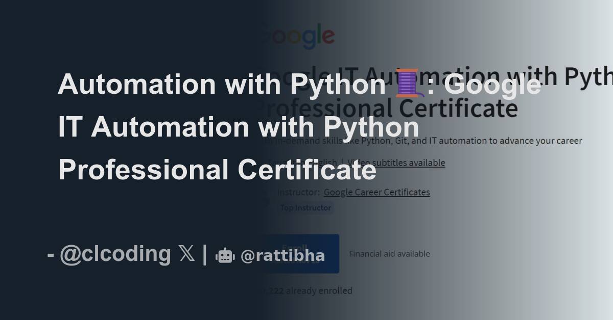 Automation With Python 🧵 Thread From Python Coding Clcoding Rattibha 6170