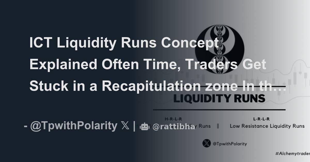 ICT Liquidity Runs Concept Explained Often Time, Traders Get Stuck in a ...