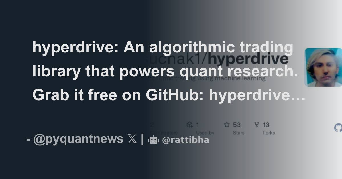 hyperdrive: An algorithmic trading library that powers quant research ...