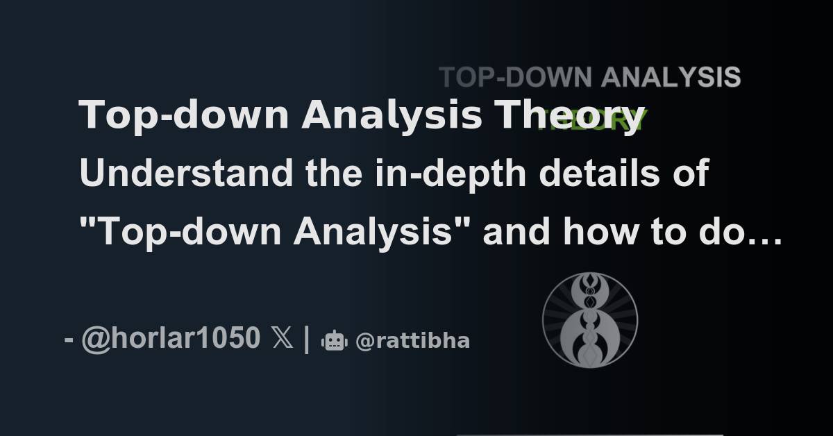 𝗧𝗼𝗽-𝗱𝗼𝘄𝗻 𝗔𝗻𝗮𝗹𝘆𝘀𝗶𝘀 𝗧𝗵𝗲𝗼𝗿𝘆 Understand the in-depth details of "Top-down ...