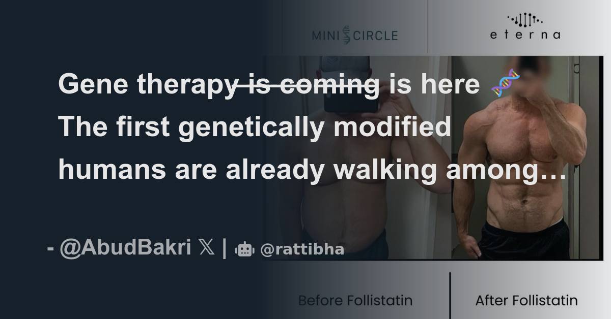 Gene therapy i̶s̶ ̶c̶o̶m̶i̶n̶g̶ is here 🧬 The first genetically ...