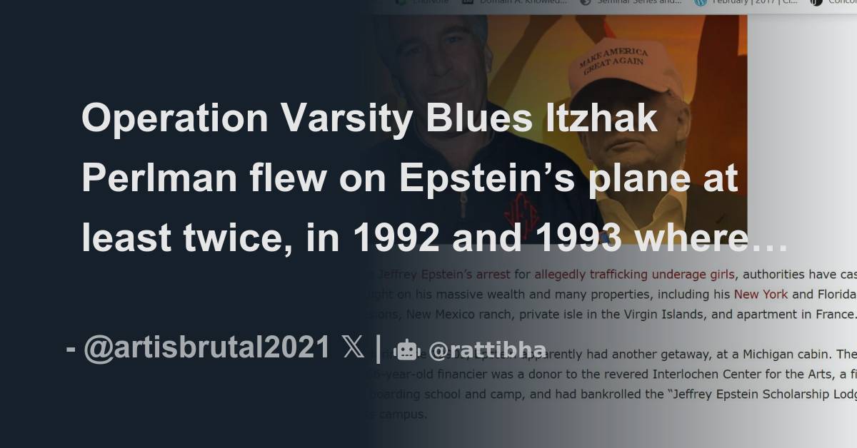Operation Varsity Blues - Thread from artisbrutal2021 @artisbrutal2021 ...