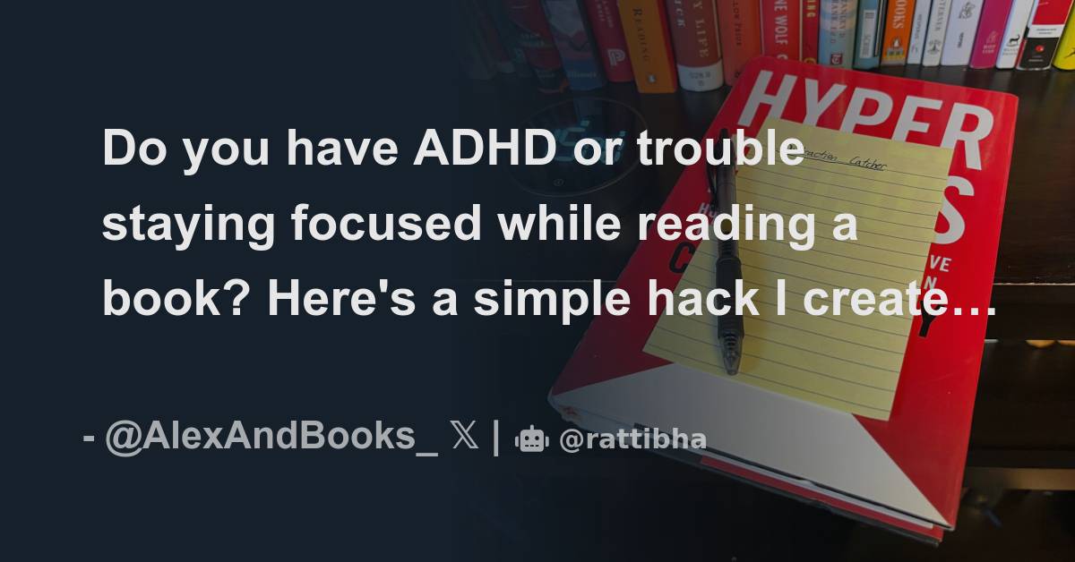 Do you have ADHD or trouble staying focused while reading a book? Here ...