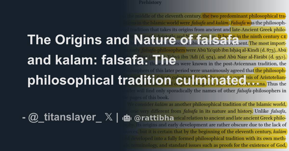 The Origins and Nature of falsafa and kalam: falsafa: The philosophical ...
