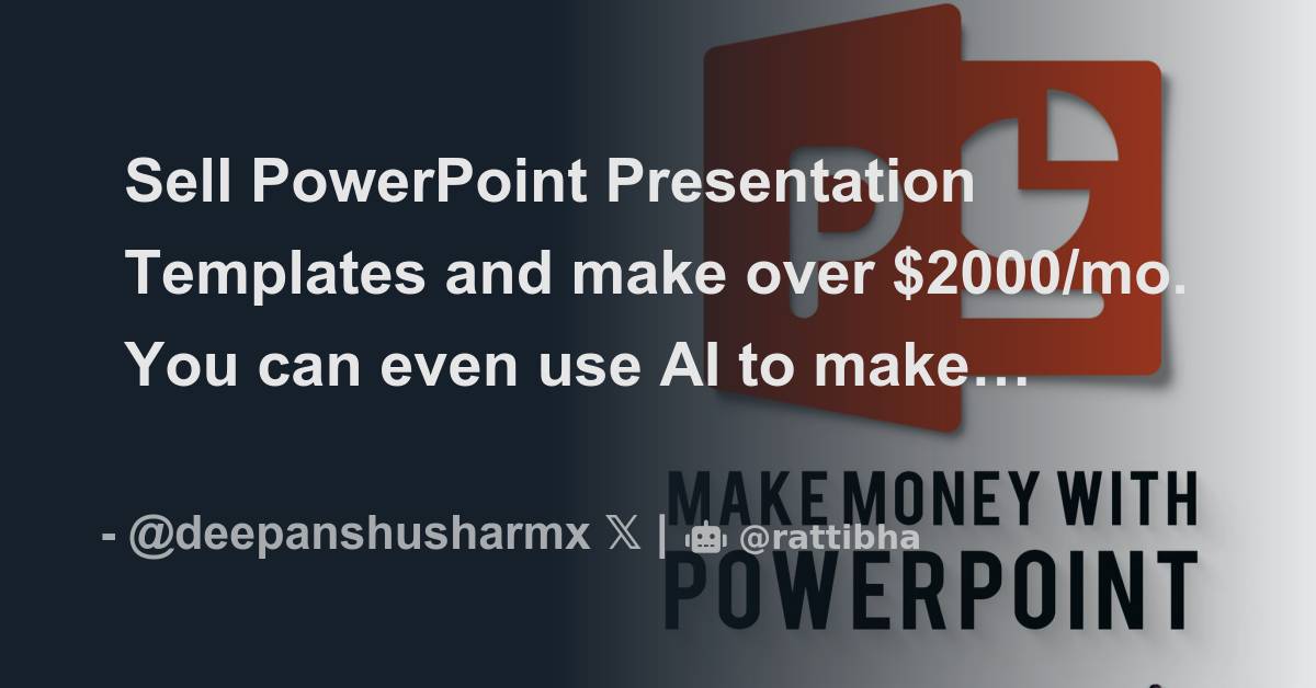 Sell PowerPoint Presentation Templates and make over $2000/mo. You can ...