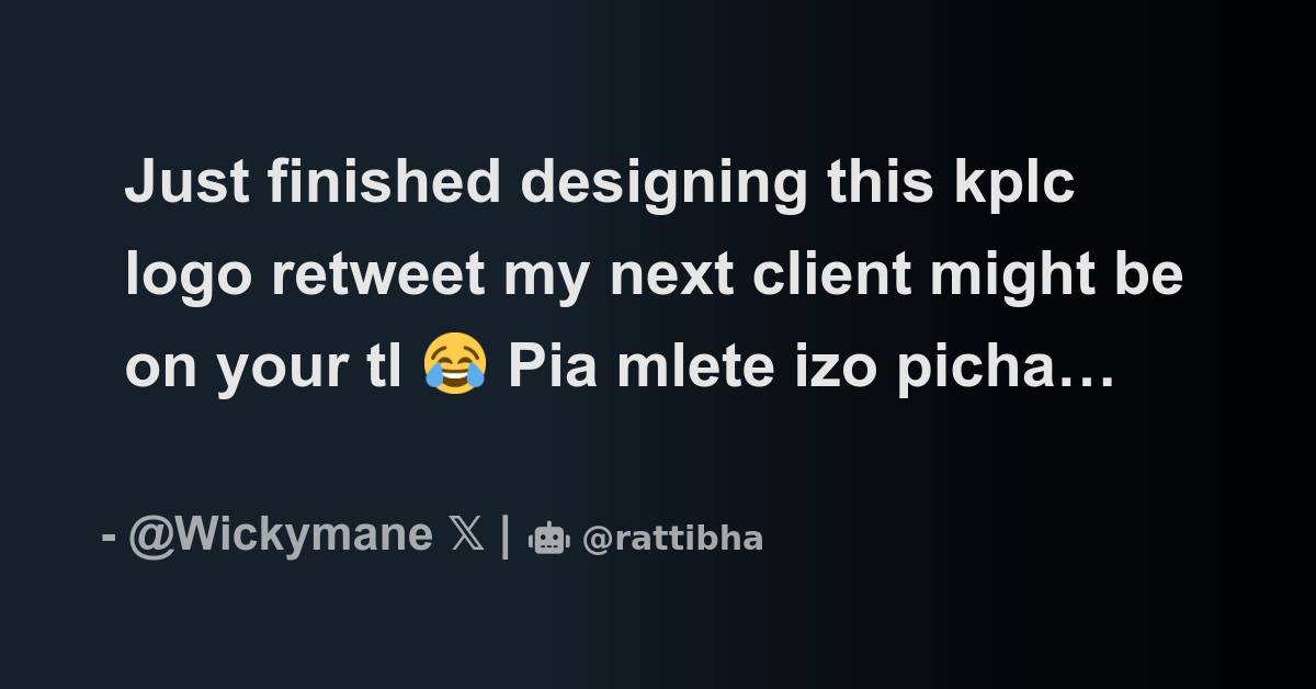 Just finished designing this kplc logo retweet my next client might be ...