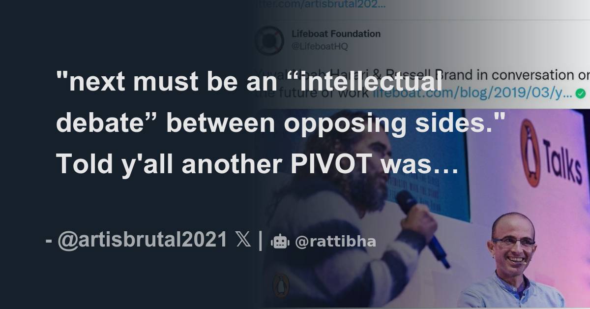 "next must be an “intellectual debate” between opposing sides." Told y ...