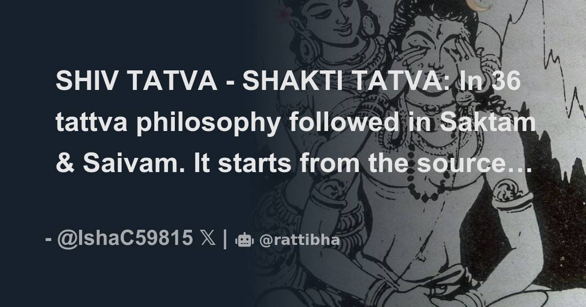 SHIV TATVA - SHAKTI TATVA: In 36 tattva philosophy followed in Saktam ...