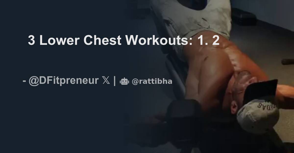 3 Lower Chest Workouts: 1. - المسلسل من Fitness For Entrepreneurs @DFitpreneur - رتبها