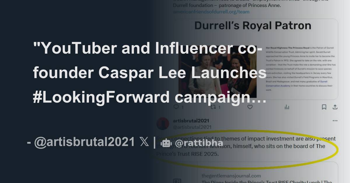 "YouTuber and Influencer co-founder Caspar Lee Launches #LookingForward ...