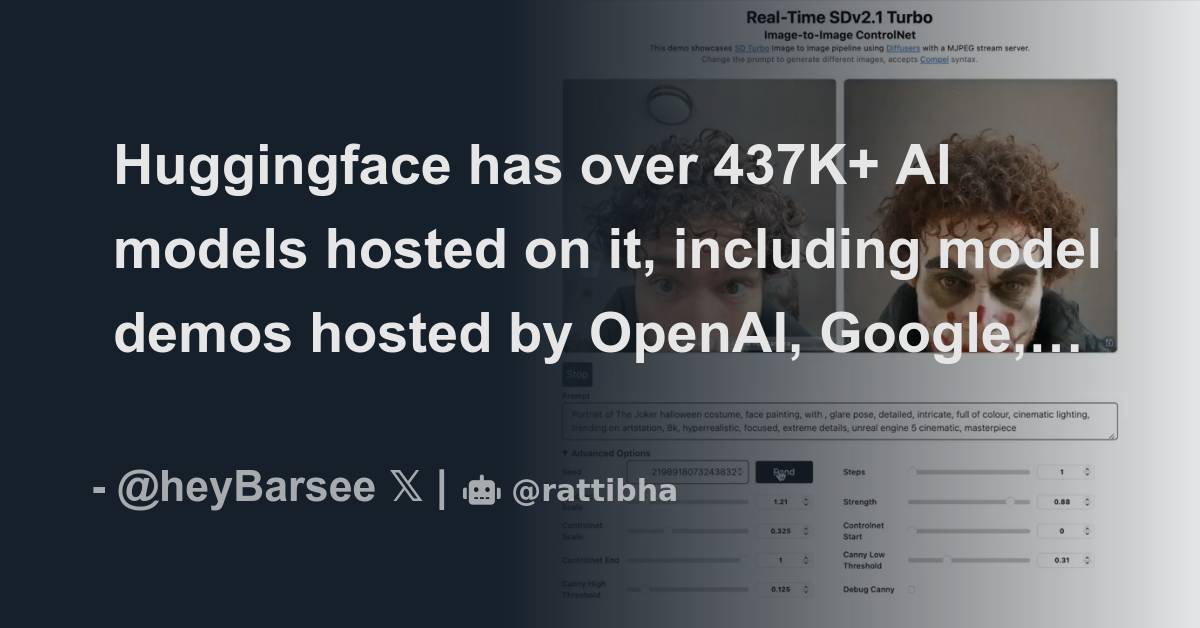 Huggingface has over 437K+ AI models hosted on it, including model demos hosted by OpenAI ...