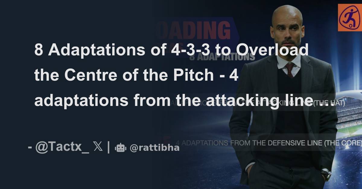 8 Adaptations of 4-3-3 to Overload the Centre of the Pitch - 4 ...