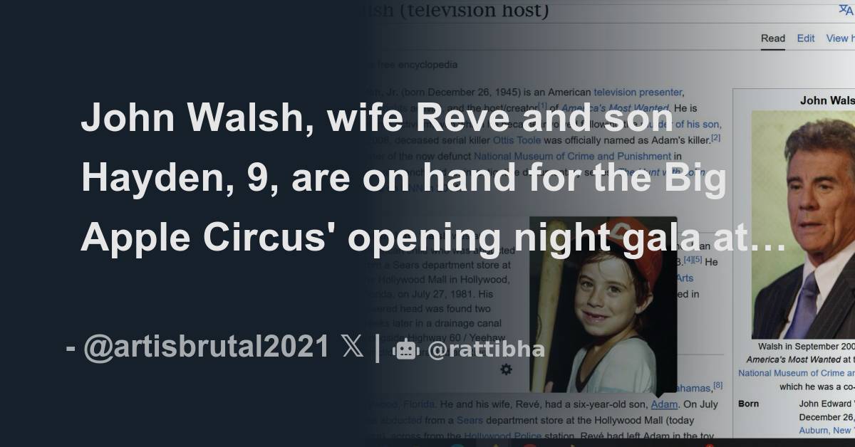 John Walsh, wife Reve and son Hayden, 9, are on hand for the Big Apple ...