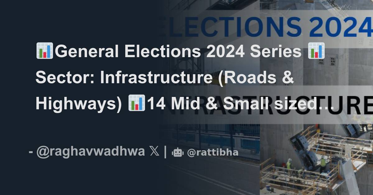 📊General Elections 2024 Series 📊Sector: Infrastructure (Roads ...
