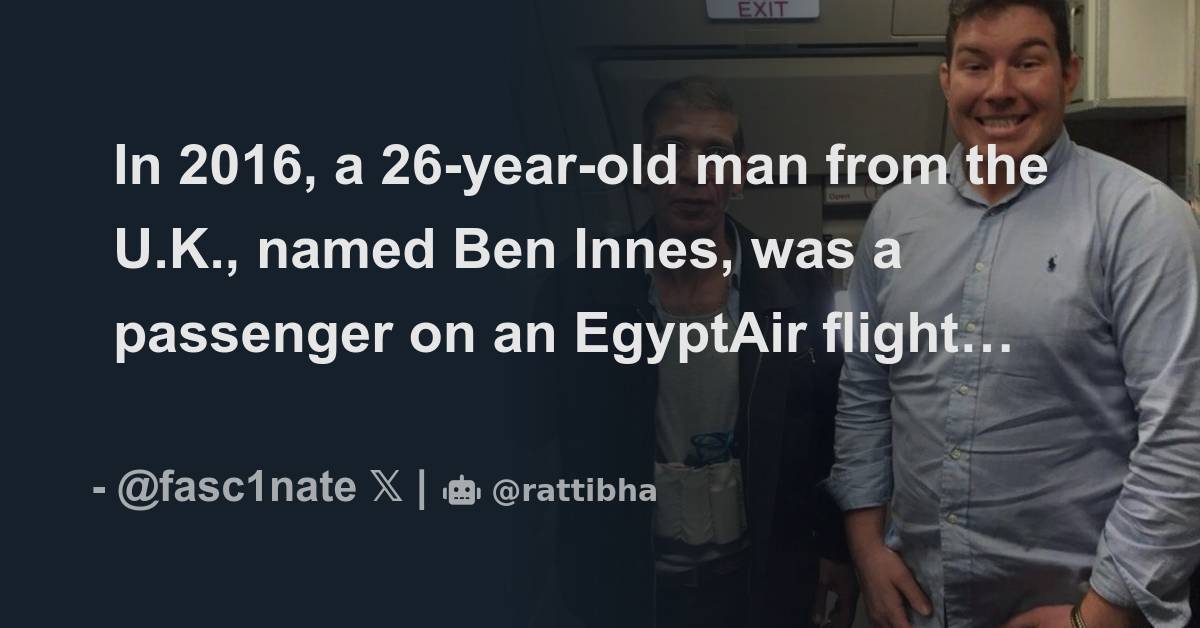 In 2016, a 26-year-old man from the U.K., named Ben Innes, was a ...