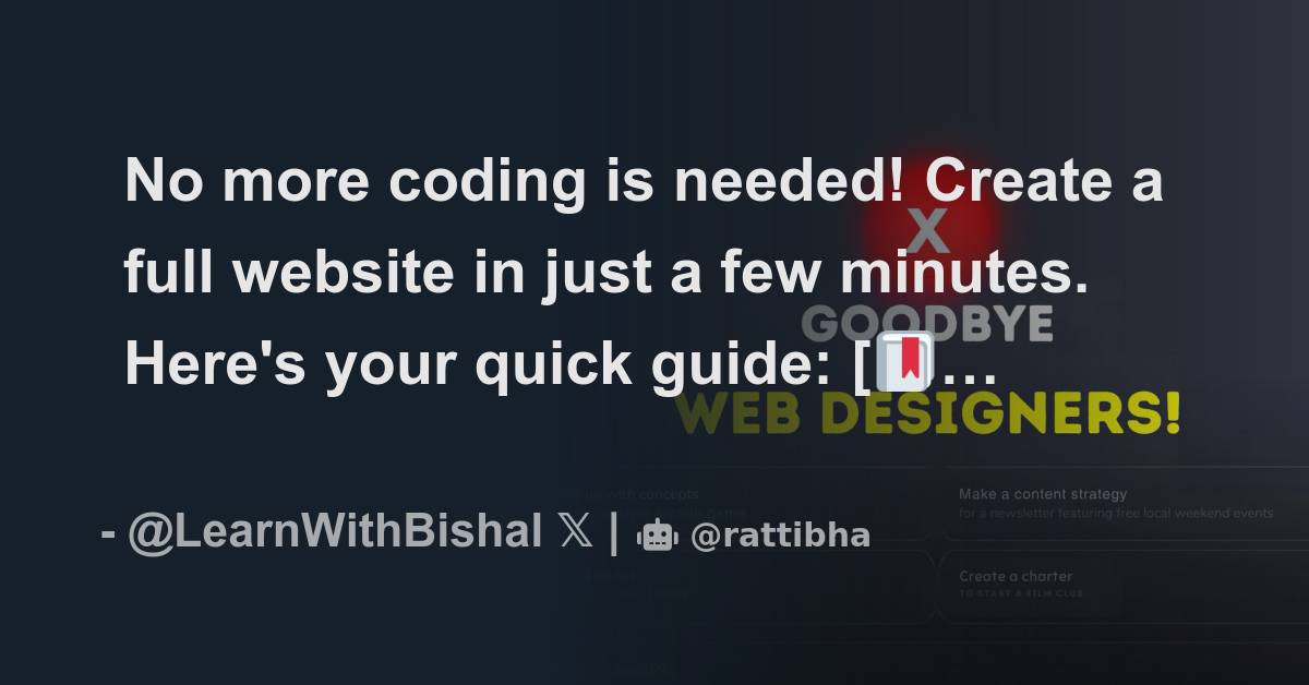 No more coding is needed! Create a full website in just a few minutes ...