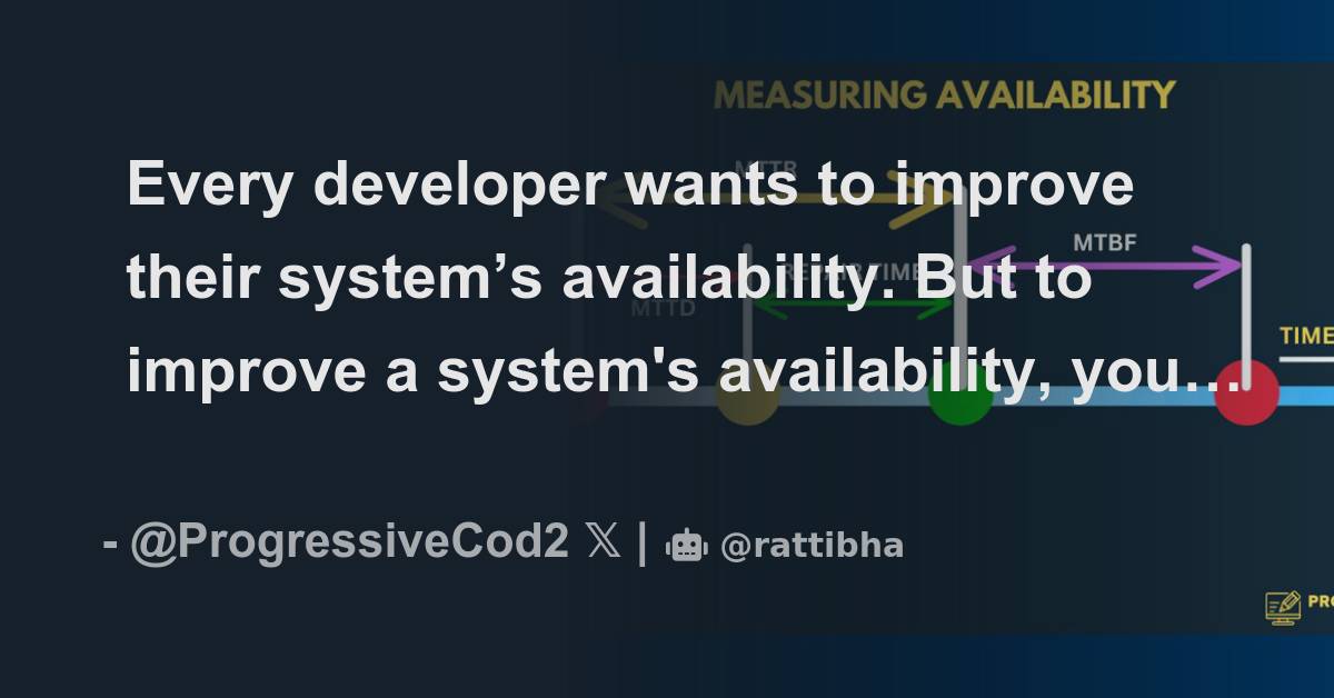 Every developer wants to improve their system’s availability. But to improve a system's ...