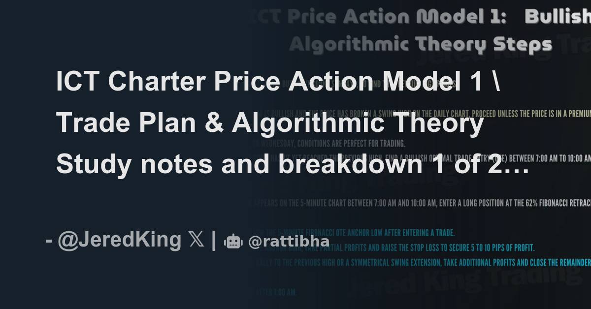 ICT Charter Price Action Model 1 \ Trade Plan & Algorithmic Theory ...