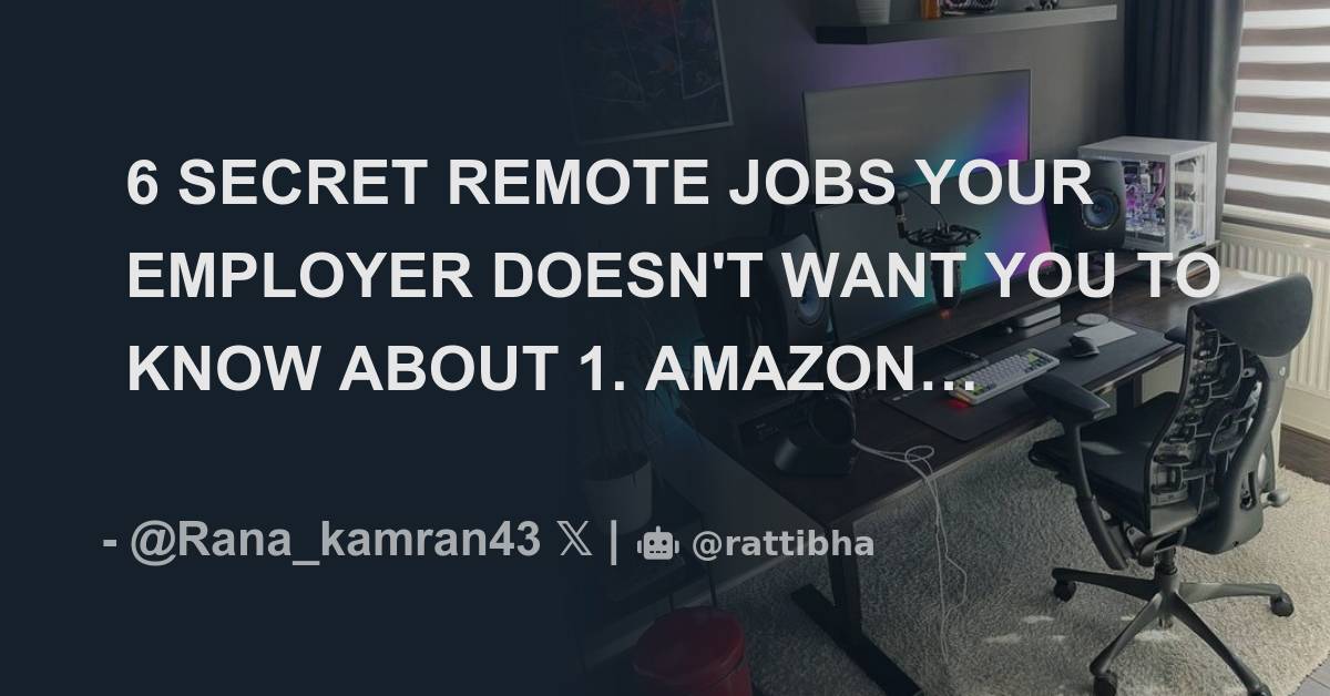 6 SECRET REMOTE JOBS YOUR EMPLOYER DOESN T WANT YOU TO KNOW ABOUT 1 6-secret-remote-jobs-your-employer-doesn-t-want-you-to-know-about-1