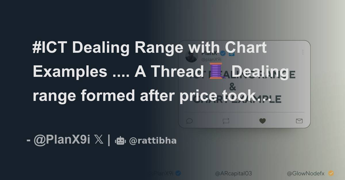 #ICT Dealing Range with Chart Examples .... A Thread 🧵 - Thread from ...