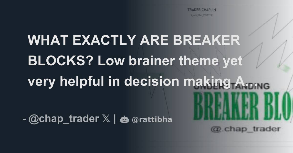 WHAT EXACTLY ARE BREAKER BLOCKS? Low brainer theme yet very helpful in ...