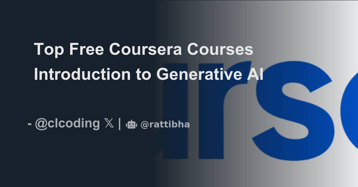 Top Free Coursera Courses - المسلسل من Python Coding @clcoding - رتبها