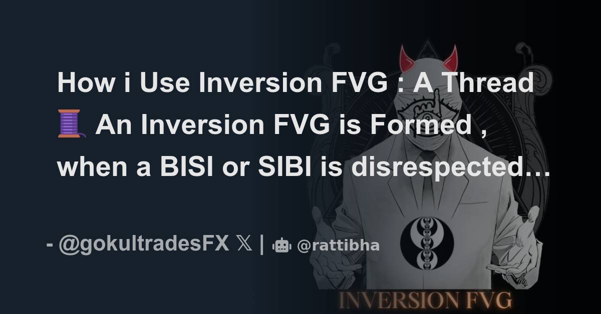 How i Use Inversion FVG : A Thread🧵 - Thread from Gokul @GokulTrades ...