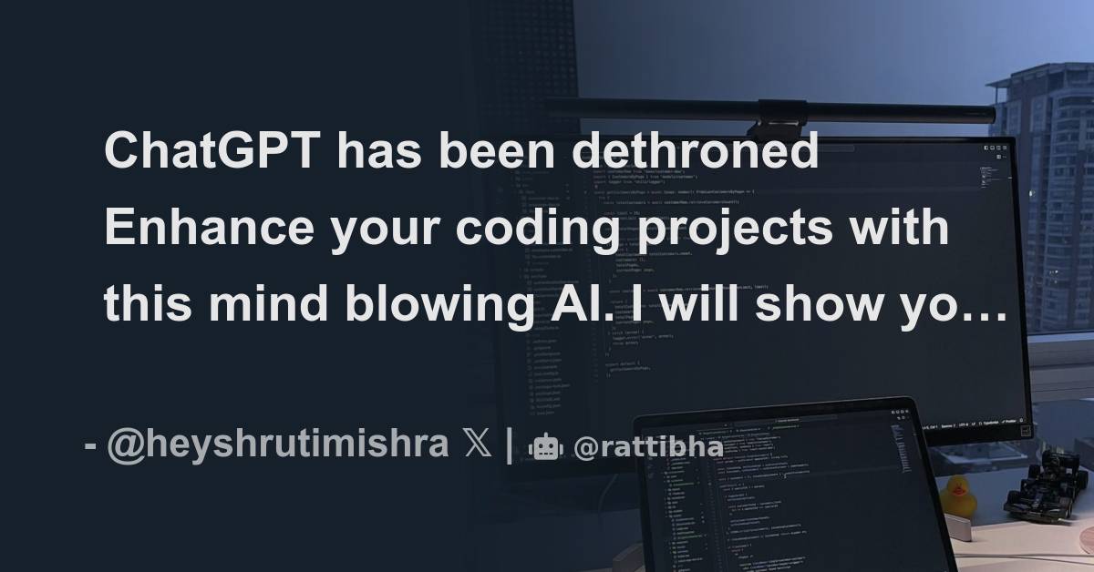 ChatGPT has been dethroned Enhance your coding projects with this mind blowing AI. I will show ...