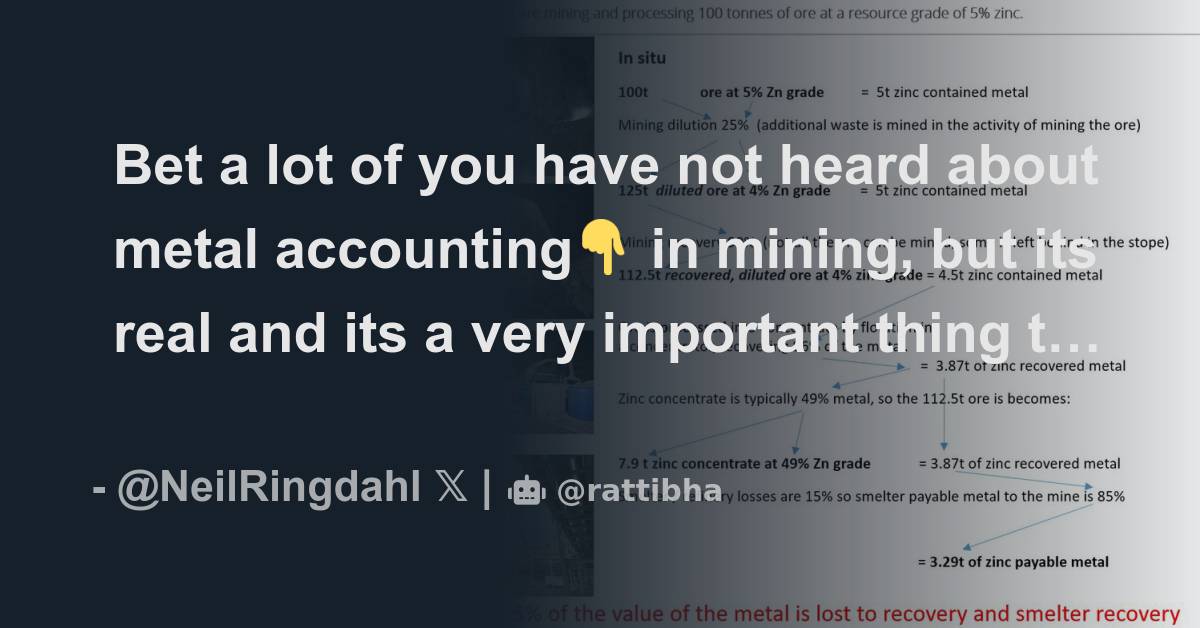 Bet a lot of you have not heard about metal accounting👇 in mining, but ...