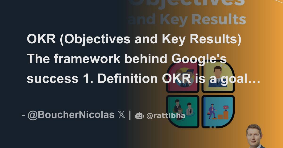 OKR (Objectives and Key Results) The framework behind Google's success - Thread from Nicolas ...