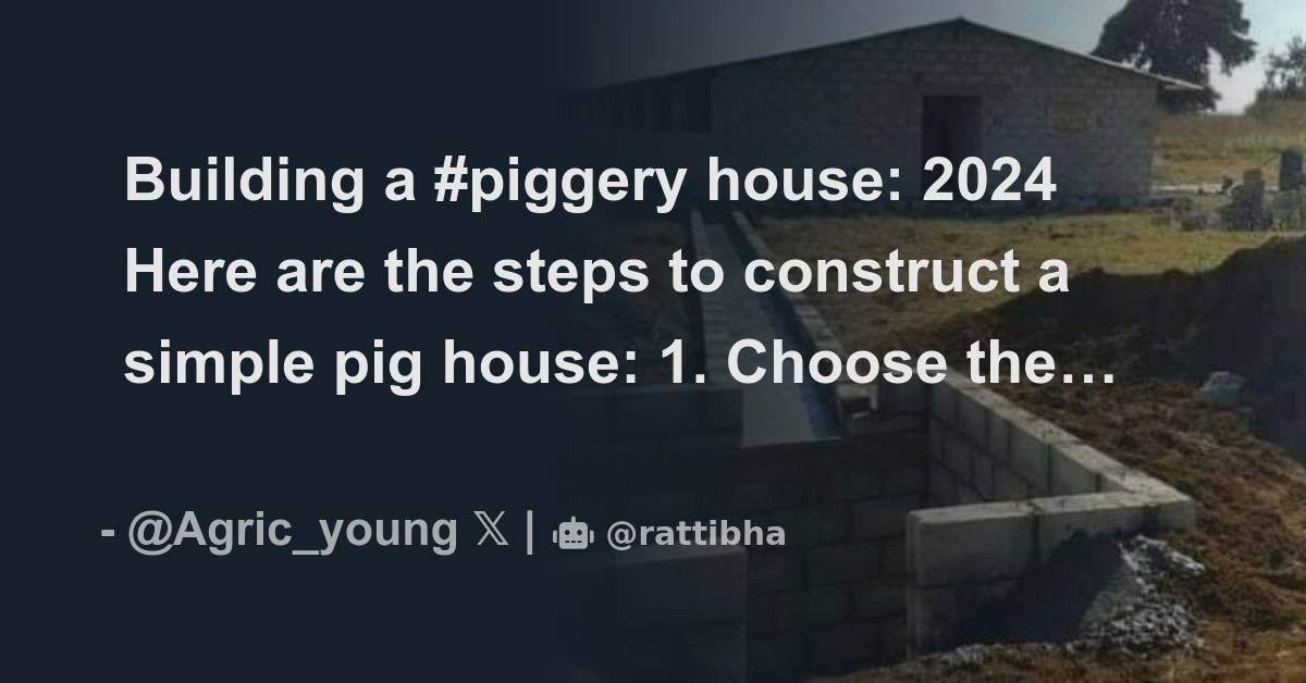 Building a #piggery house: 2024 Here are the steps to construct a ...