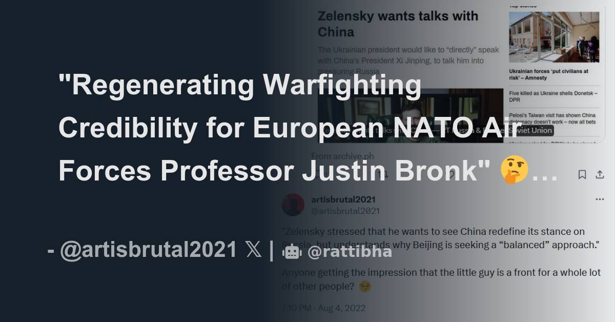 "Regenerating Warfighting Credibility for European NATO Air Forces ...
