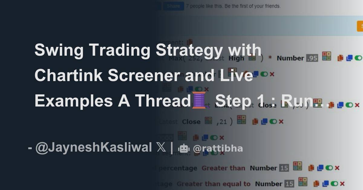Swing Trading Strategy with Chartink Screener and Live Examples A ...