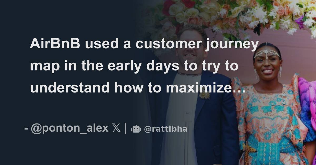 AirBnB used a customer journey map in the early days to try to ...