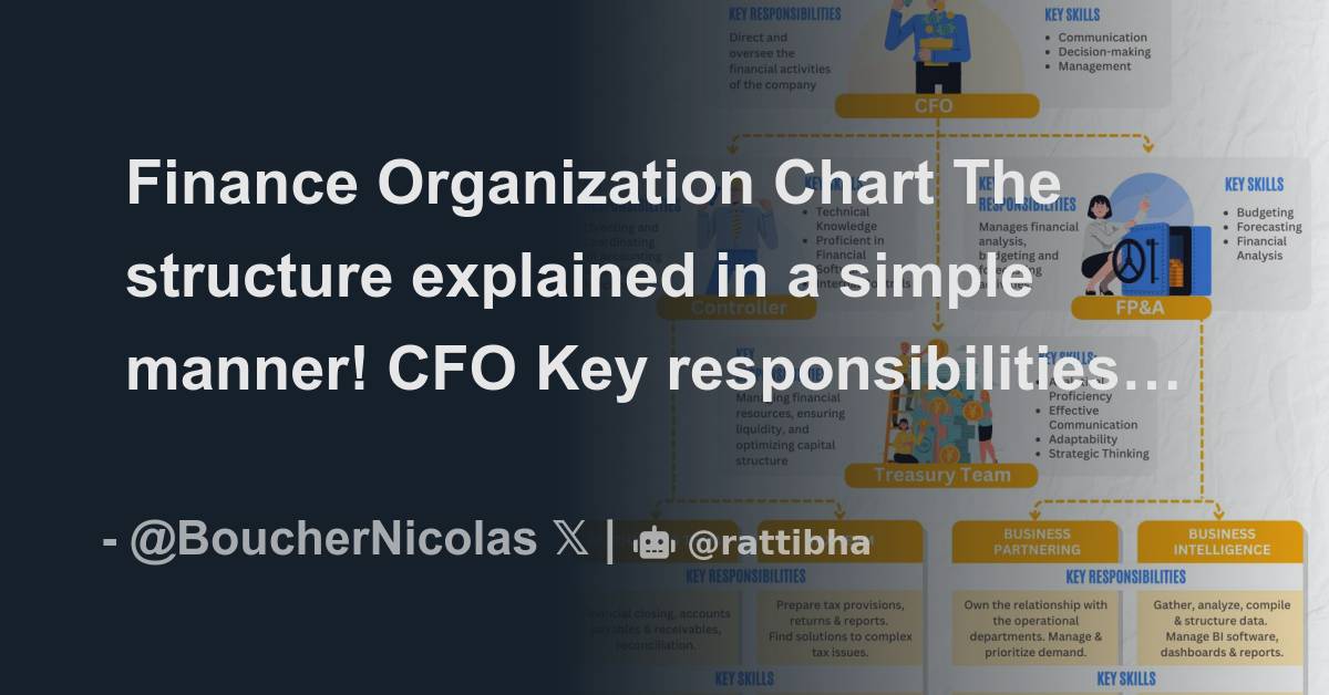 Finance Organization Chart The structure explained in a simple manner ...