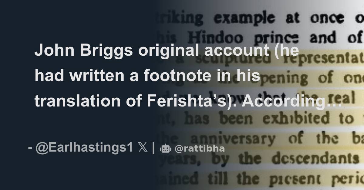John Briggs original account (he had written a footnote in his ...