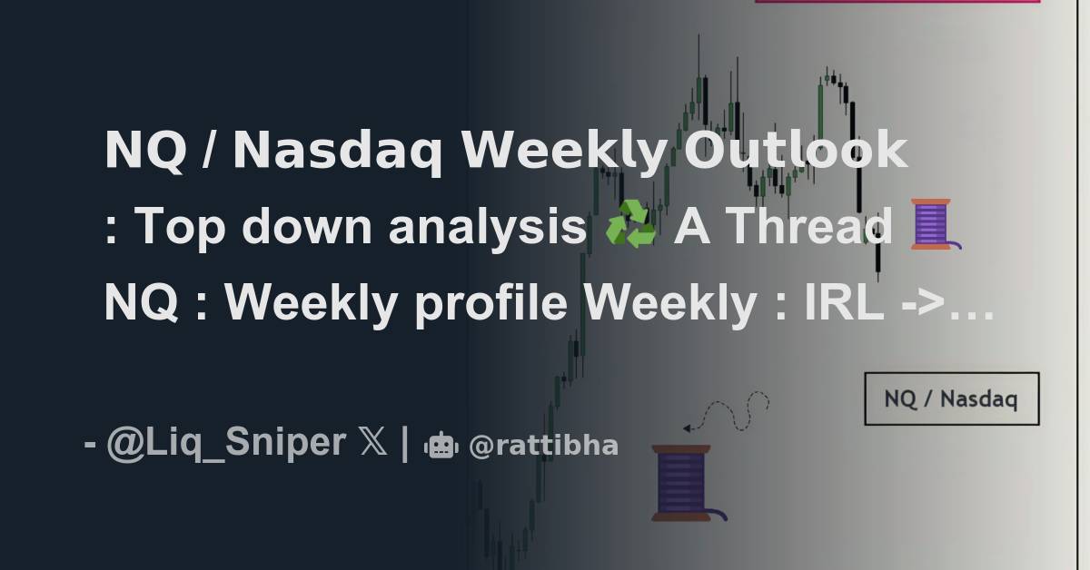 𝗡𝗤 / 𝗡𝗮𝘀𝗱𝗮𝗾 𝗪𝗲𝗲𝗸𝗹𝘆 𝗢𝘂𝘁𝗹𝗼𝗼𝗸 : Top down analysis ♻️ A Thread 🧵 - المسلسل من Liquidity Sniper @Liq ...