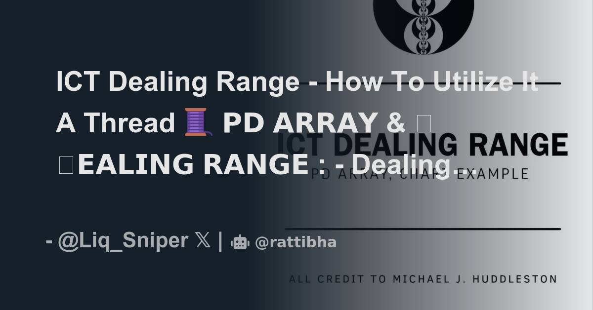 ICT Dealing Range - How To Utilize It A Thread 🧵 - Thread from ...